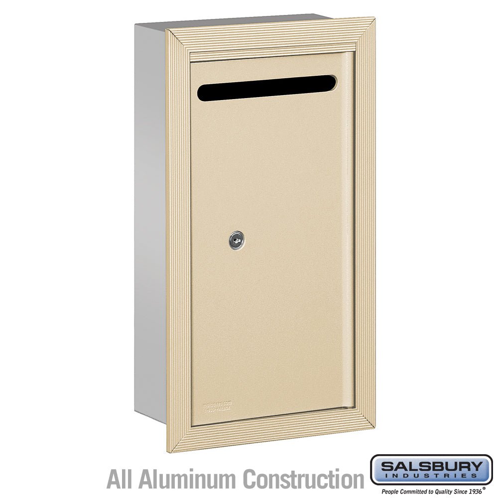 Slim Recessed Mounted Letter Box with Commercial Lock - Sandstone ...