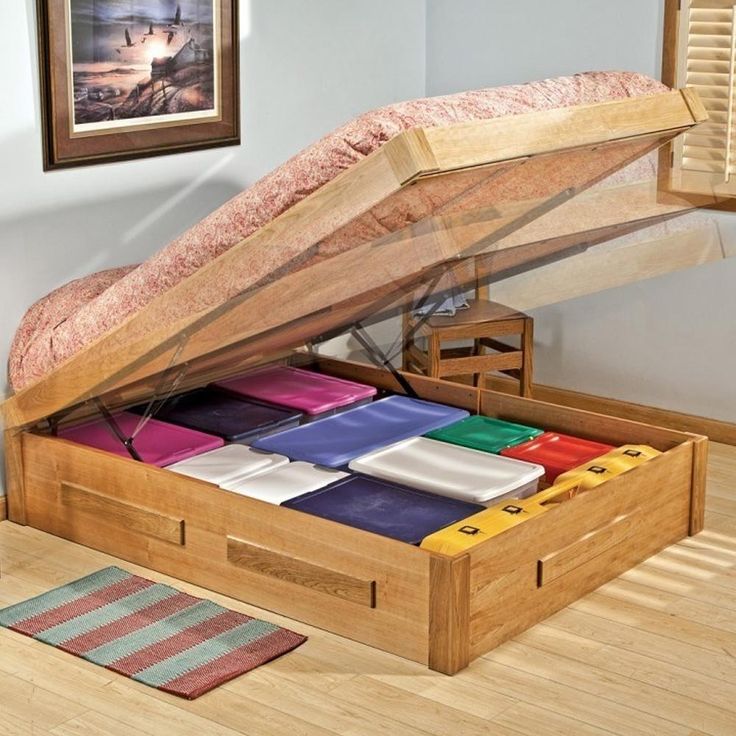 Gas Spring-Assisted 110 lbs. Storage Single Bed Side/End Lift Mechanis ...