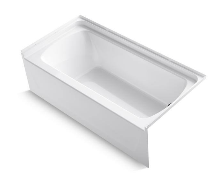 60 in. x 30 in. Soaking Bathtub with Right Drain in White – Super Arbor
