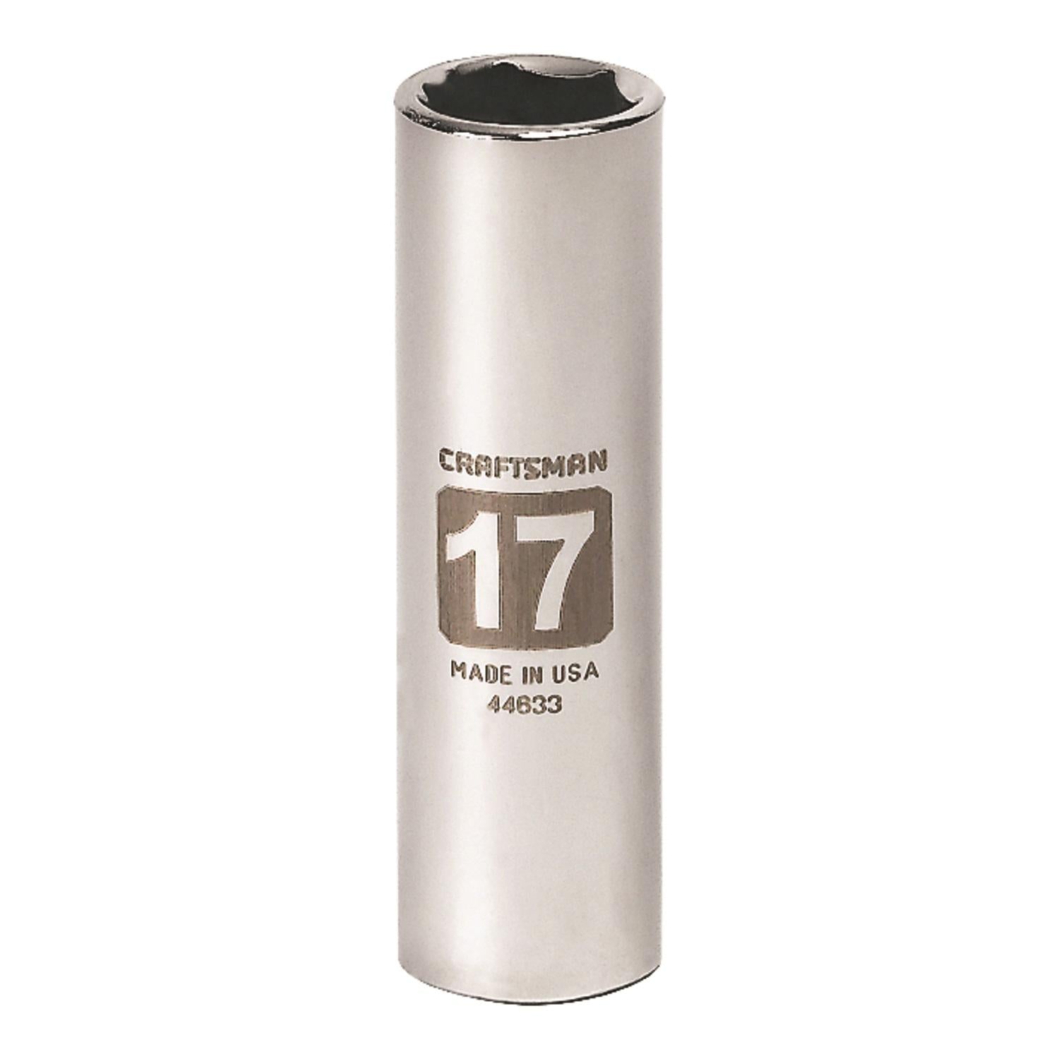 Craftsman 17 mm Metric Deep Socket - 1/2 in. Drive, 6 Point – Super Arbor
