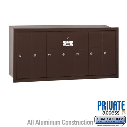 Bronze 7-Door Recessed Vertical Mailbox with Master Lock – Super Arbor
