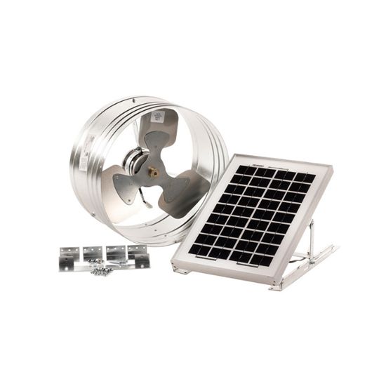GAF MasterFlow Green Machine Solar-Powered EcoSmart Gable Vent, 500 CF ...