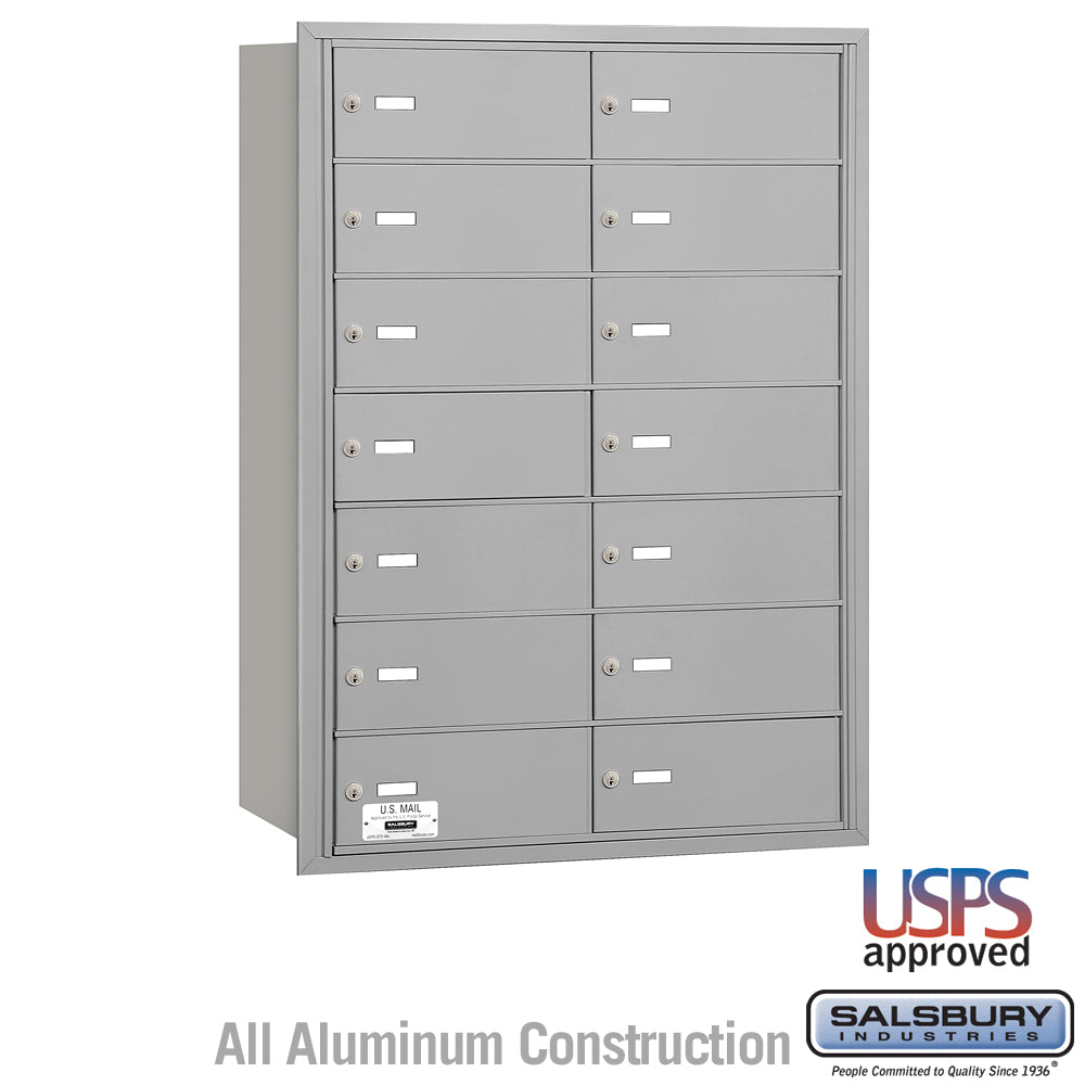 4B+ Horizontal Mailbox with 14 B Doors - Rear Loading - USPS Approved ...