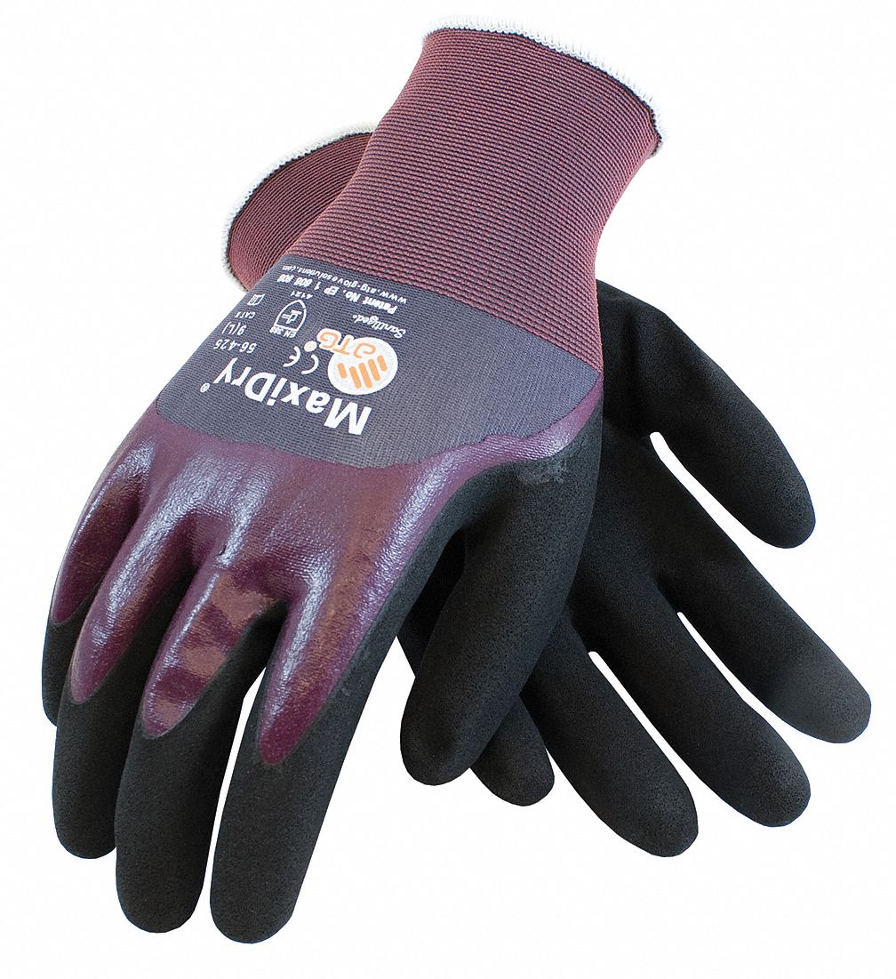 PIP MaxiDry S-Size Foam Microporous Nitrile Coated Gloves - 12 Pack ...