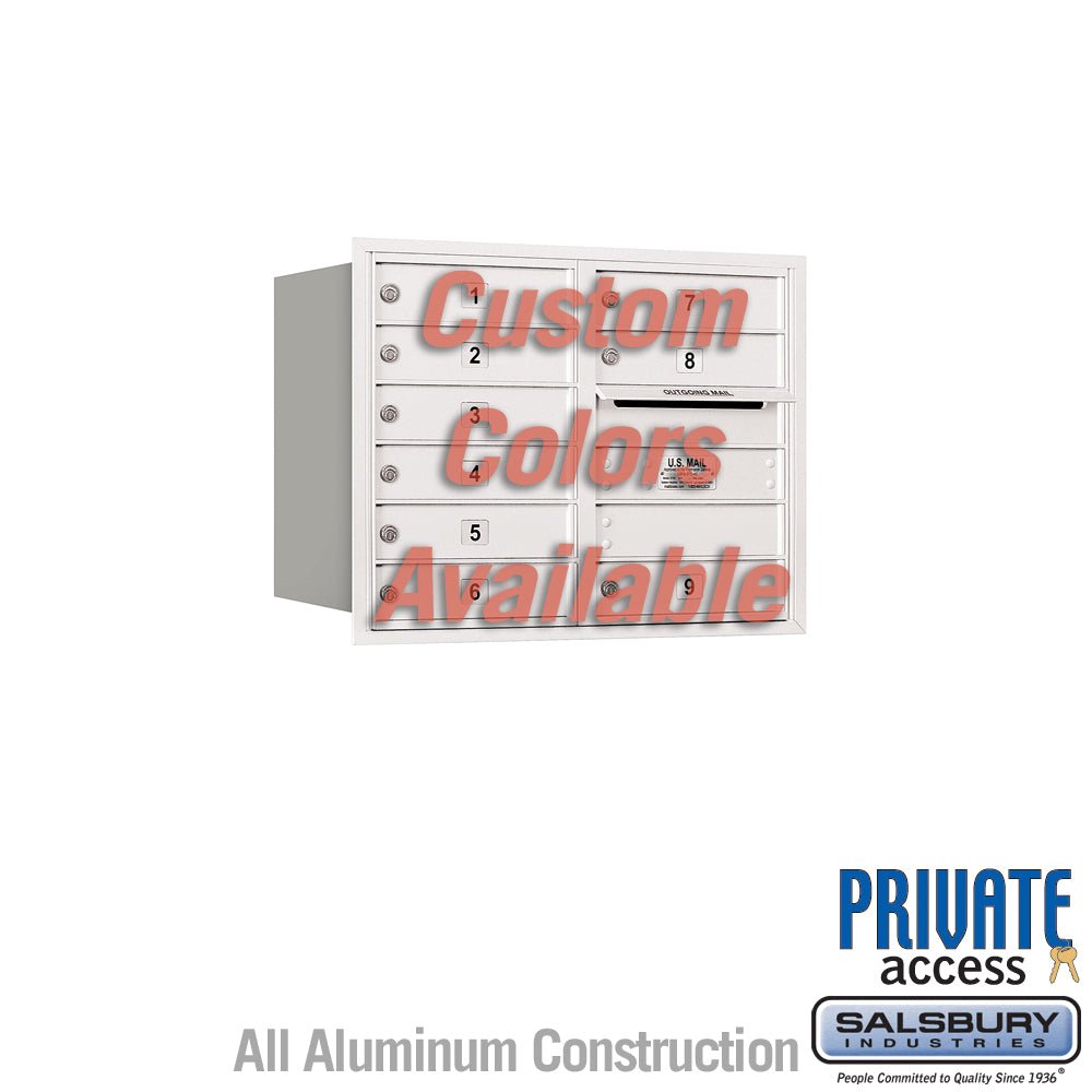 Recessed Mounted 4C Horizontal Mailbox - 6 Door High Unit - Double Col ...