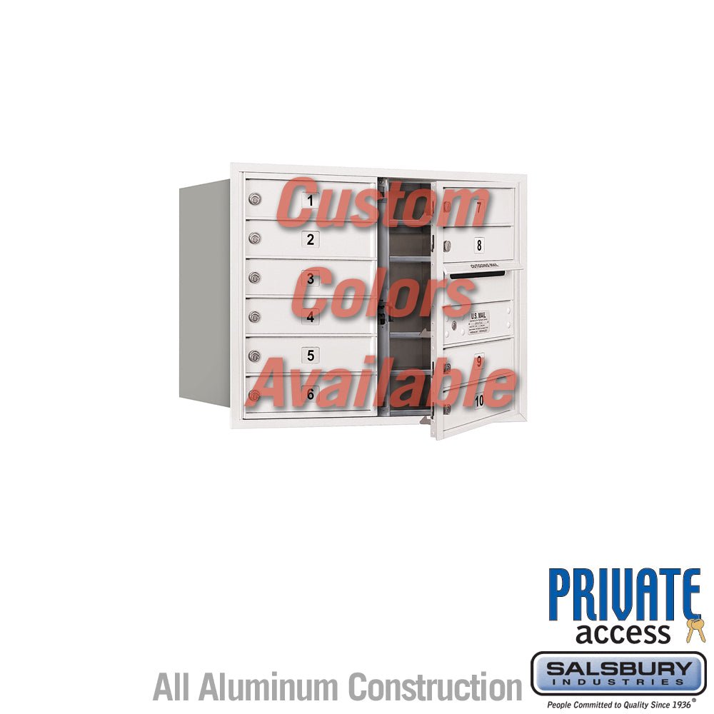 Recessed Mounted 4C Horizontal Mailbox with Master Lock - 10 Doors - C ...