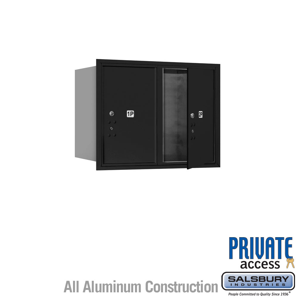 6-Door High Recessed Mounted Parcel Locker with 2 Parcel Lockers - Bla ...