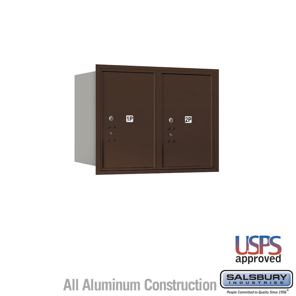 6-Door High Recessed Mounted Parcel Locker with USPS Access - Bronze ...