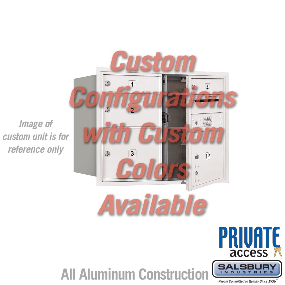 Recessed Mounted 4C Horizontal Mailbox - 6 Door High Unit - Double Col ...