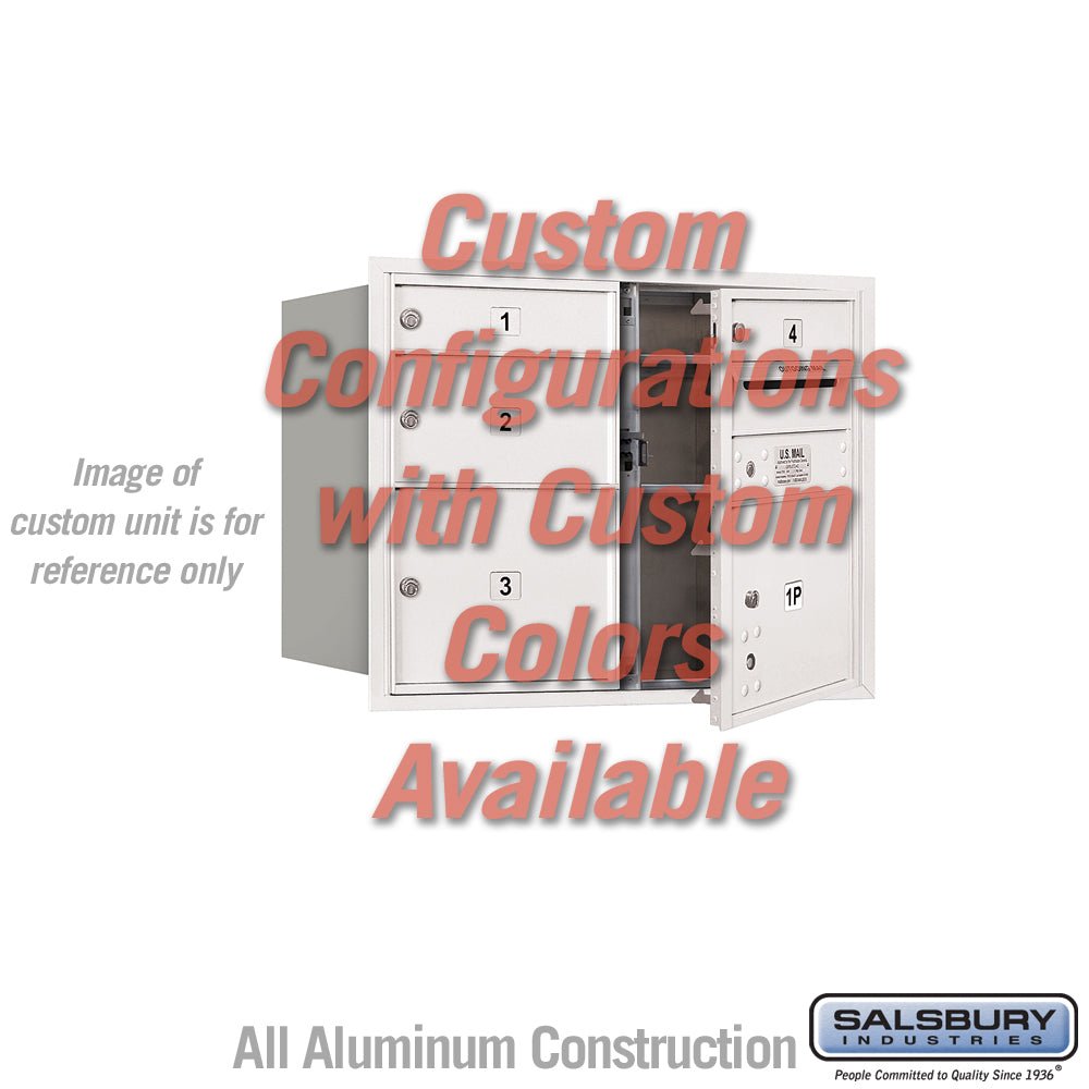 Recessed Mounted 4C Horizontal Mailbox - 6 Door High Unit, Double Colu ...