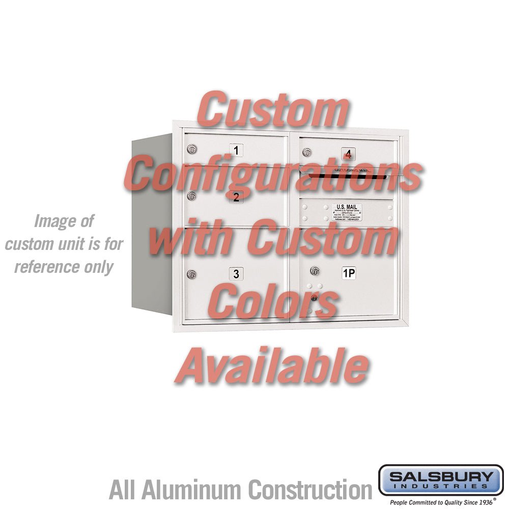 Recessed Mounted 4C Horizontal Mailbox - 6 Door High Unit, Double Colu ...