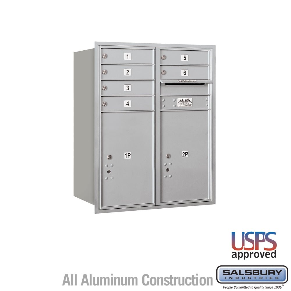 10 Door High Recessed Mounted 4C Horizontal Mailbox with Parcel Locker ...