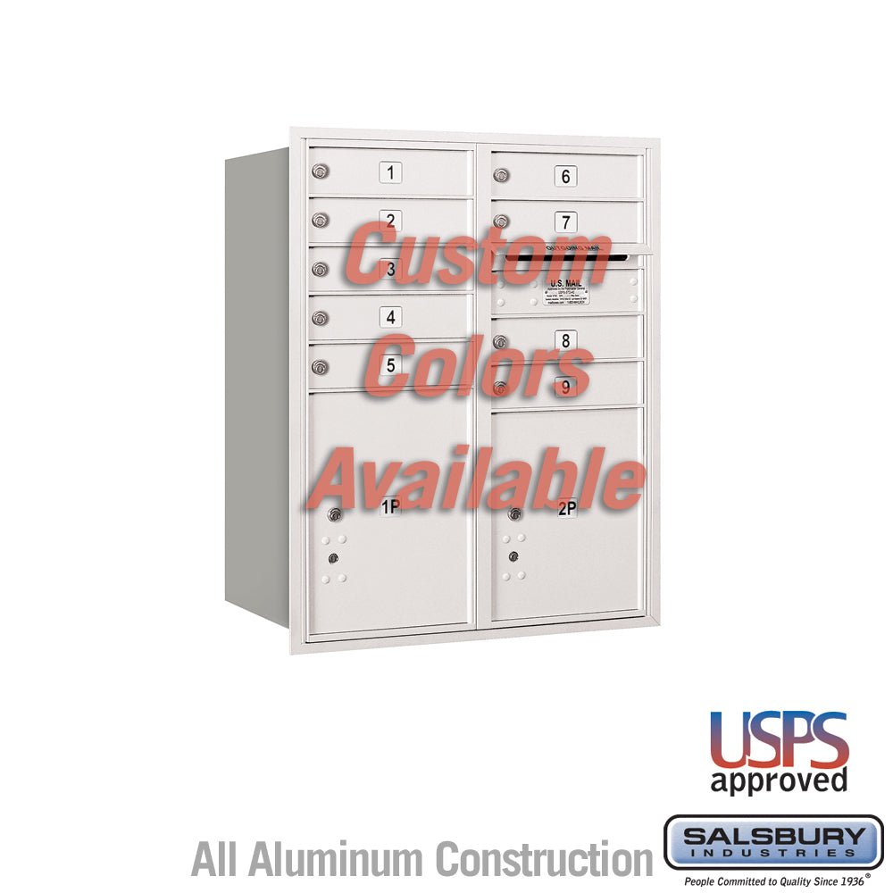 Recessed Mounted 4C Horizontal Mailbox - 10 Door High Unit, Double Col ...