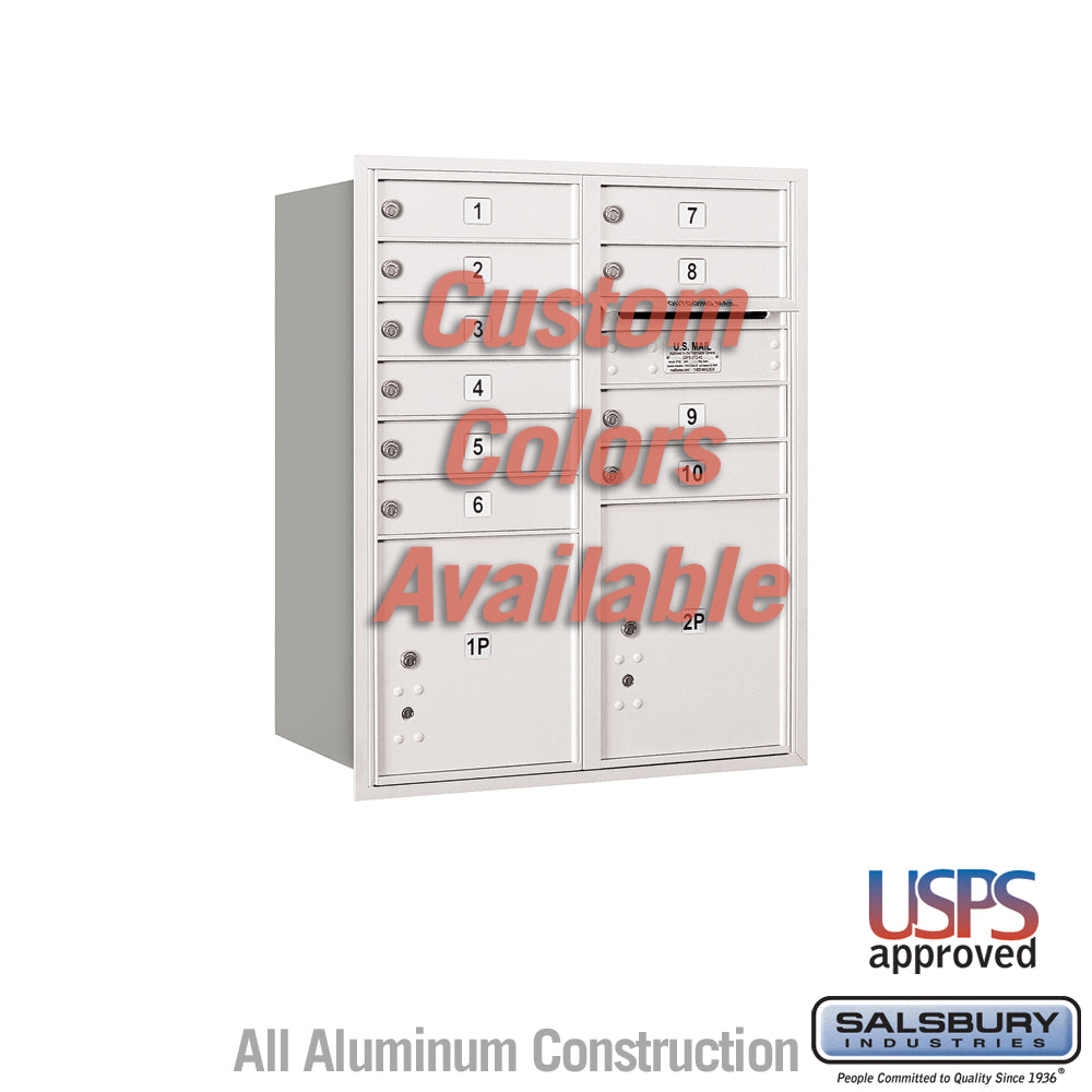 Recessed Mounted 4C Horizontal Mailbox - 10 Door High Unit, Double Col ...