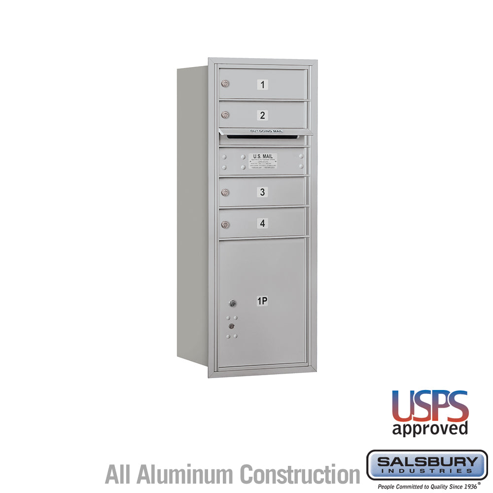 10 Door High Recessed Mounted 4C Horizontal Mailbox with Parcel Locker ...
