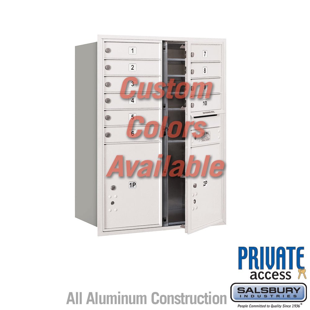Recessed Mounted 4C Horizontal Mailbox - 11 Door High Unit - Double Co ...