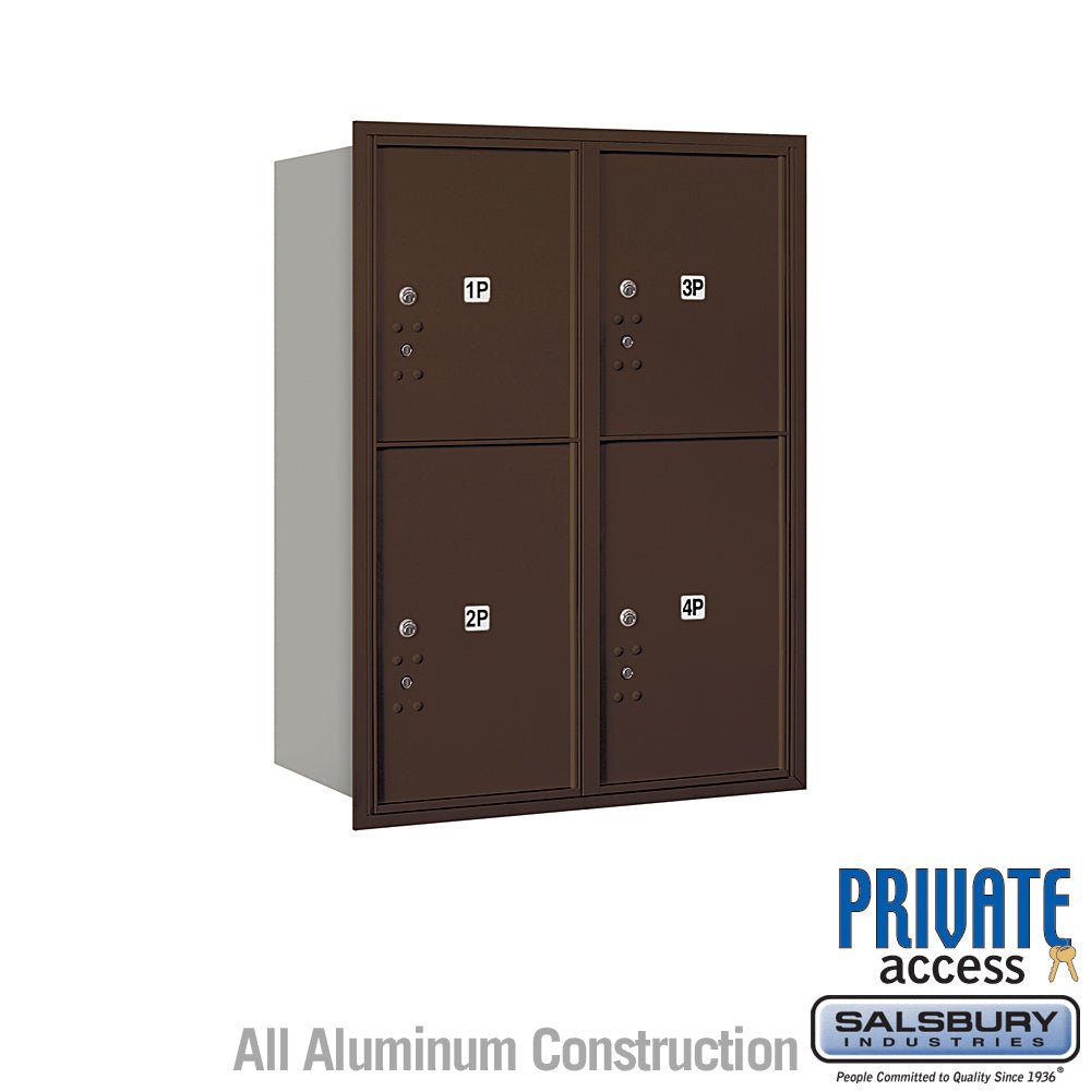 11-Door High Recessed Mounted Parcel Locker with 4 Parcel Lockers - Br ...