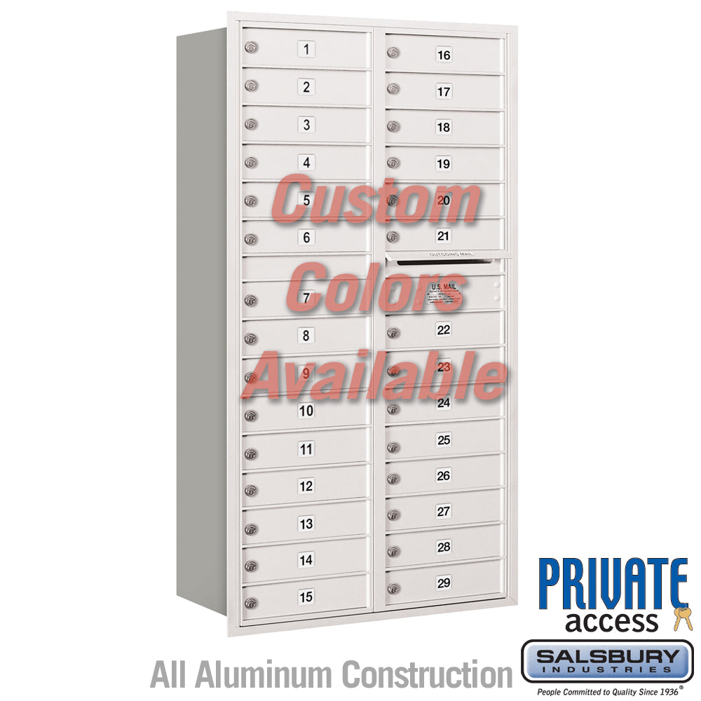 Recessed Mounted 4C Horizontal Mailbox - Double Column - 29 MB1 Doors ...