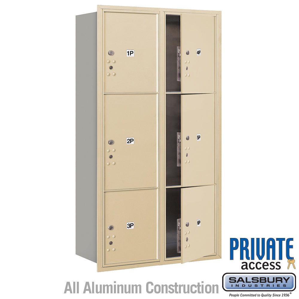 Maximum Height Recessed Mounted Parcel Locker with 6 Compartments in S ...