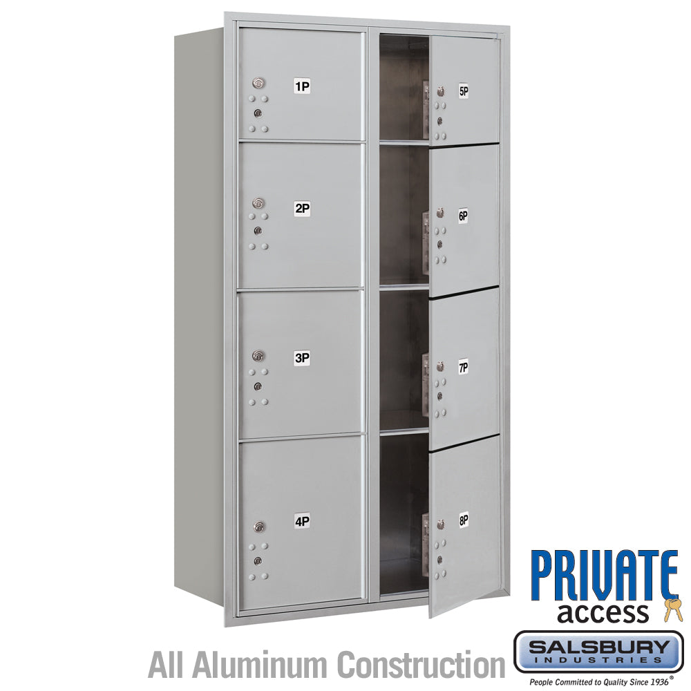 Maximum Height Recessed Mounted Parcel Locker with 8 Compartments - Fr ...