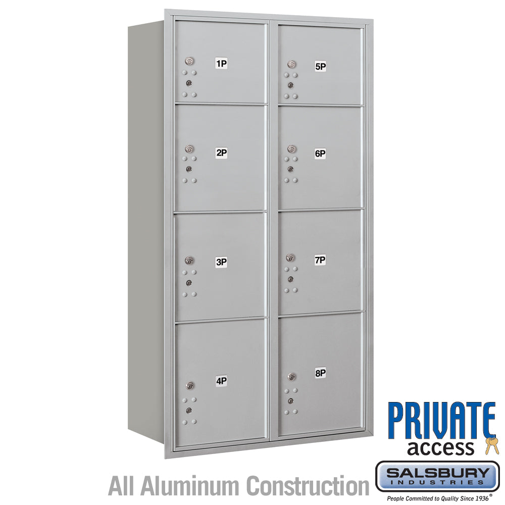 Maximum Height Recessed Mounted Parcel Locker with 8 Compartments - Re ...