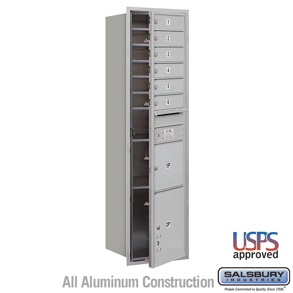 Maximum Height Recessed Mounted Mailbox with 6 Doors and 2 Parcel Lock ...