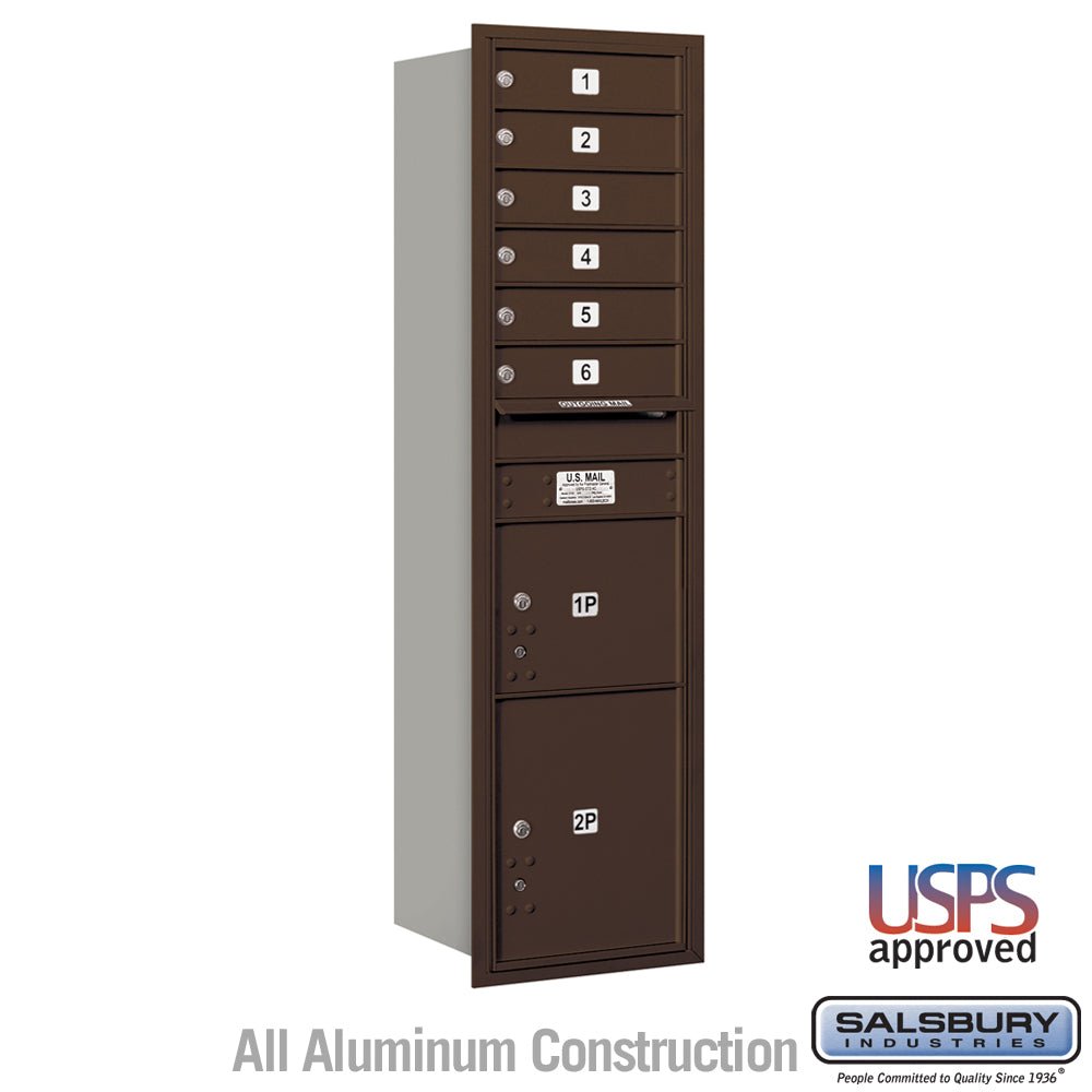 Maximum Height Recessed Mounted 4C Horizontal Mailbox with Parcel Lock ...