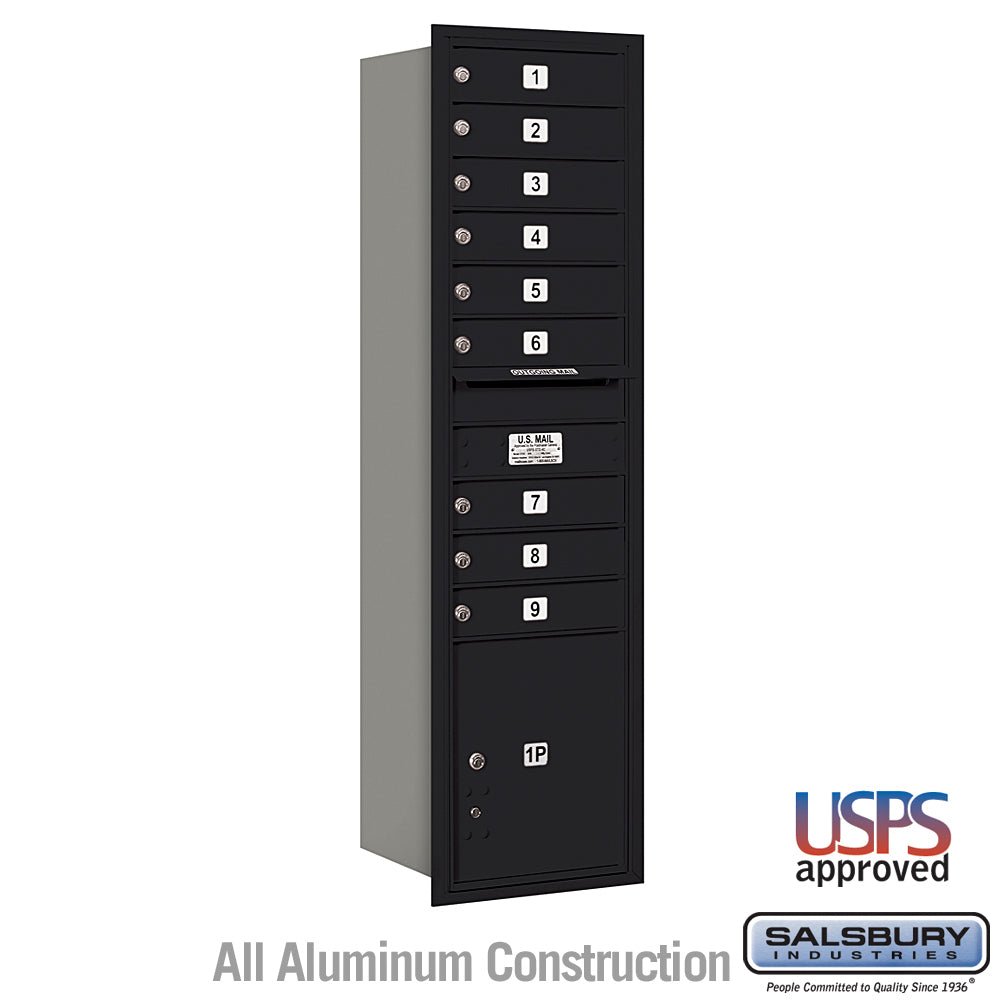Maximum Height Recessed Mounted Mailbox with 9 Doors and Parcel Locker ...