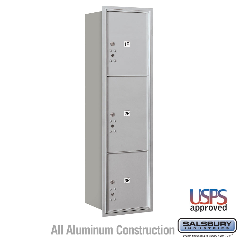 Maximum Height Recessed Mounted Parcel Locker with 3 Compartments - Re ...