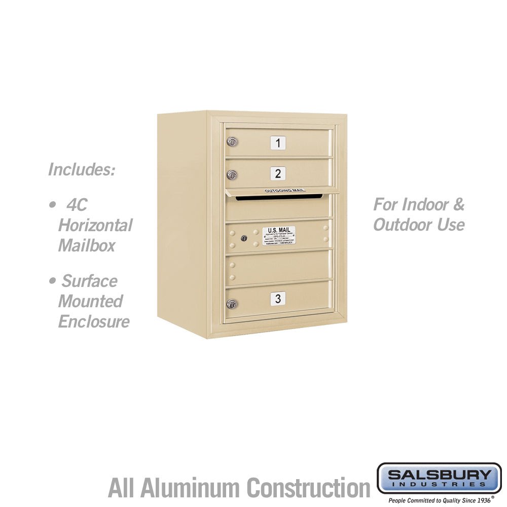 6 Door High Surface Mounted 4C Horizontal Mailbox with USPS Access ...