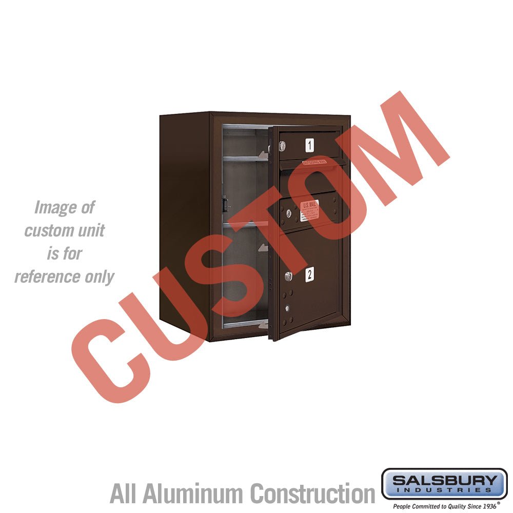Surface Mounted 4C Horizontal Mailbox Unit - 6 Door High - Bronze - Fr ...