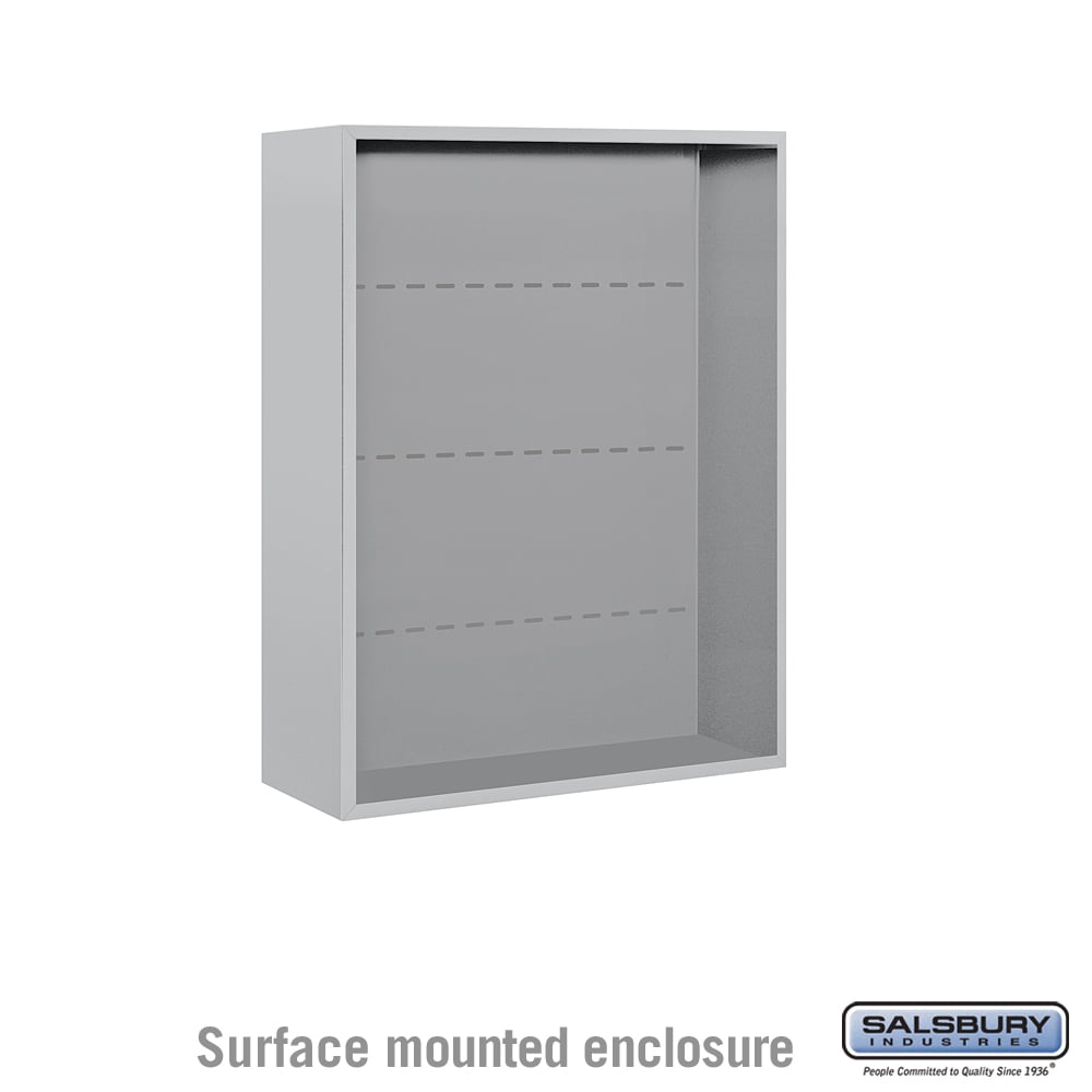 Surface Mounted Enclosure for Double Column Mailboxes - Aluminum ...