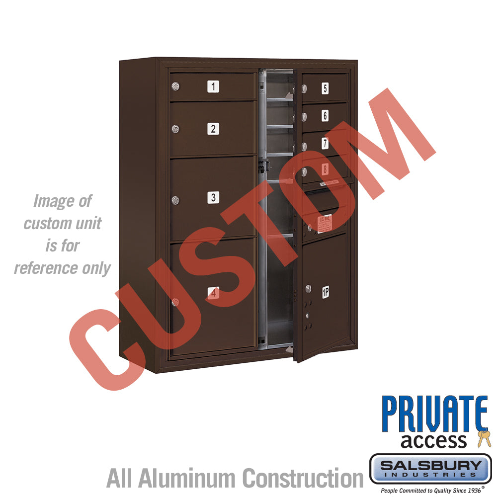 Surface Mounted 4C Horizontal Mailbox Unit - 10 Door High, Double Colu ...