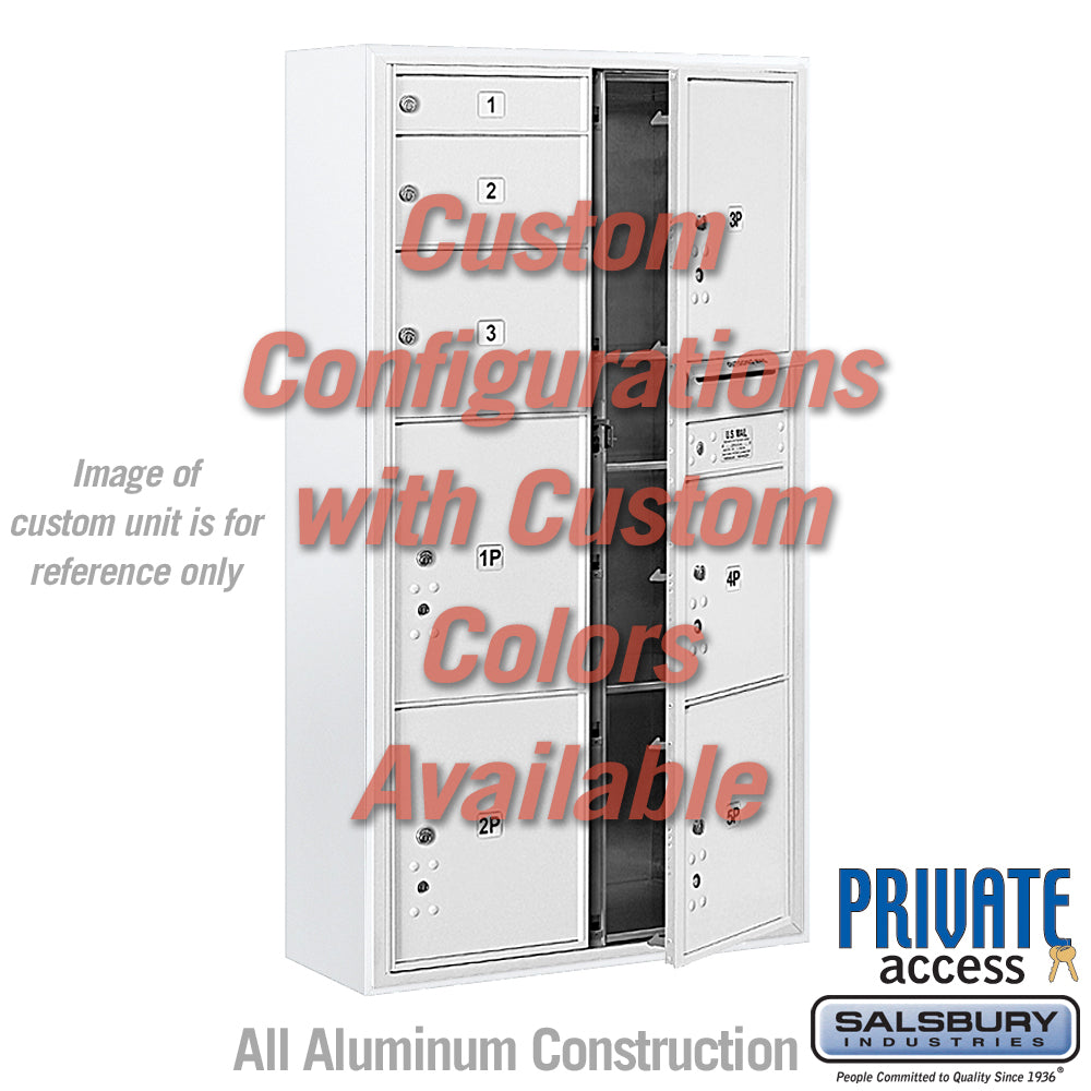Surface Mounted 4C Horizontal Mailbox Unit - Double Column, Maximum He ...