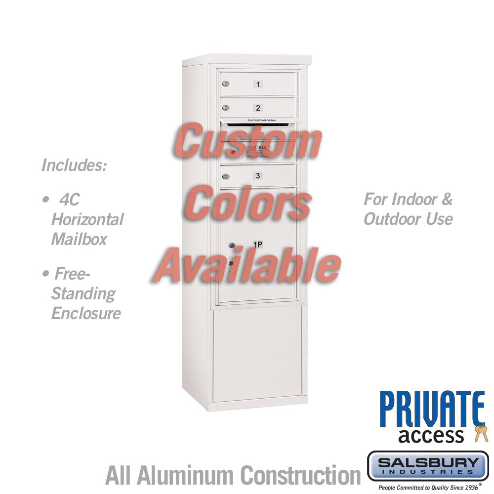 Free-Standing 4C Horizontal Mailbox Unit - 10 Door High - Front Loadin ...