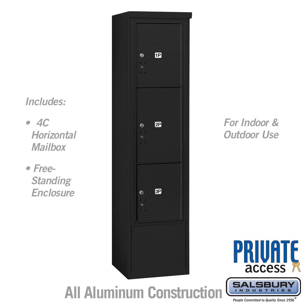 Maximum Height Free-Standing 4C Horizontal Parcel Locker with 3 Parcel ...