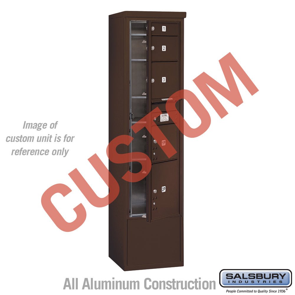 Free-Standing 4C Horizontal Mailbox Unit - Maximum Height - Bronze - F ...