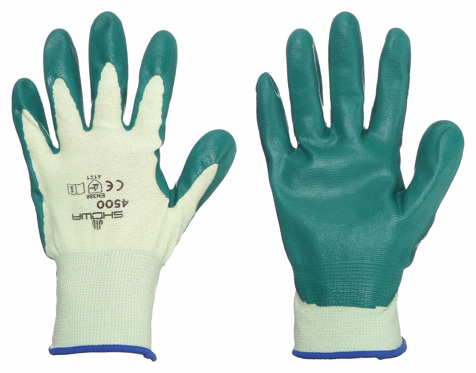 SHOWA Nitri-Flex Lite Coated Gloves, Medium, Nitrile Palm Dipped ...
