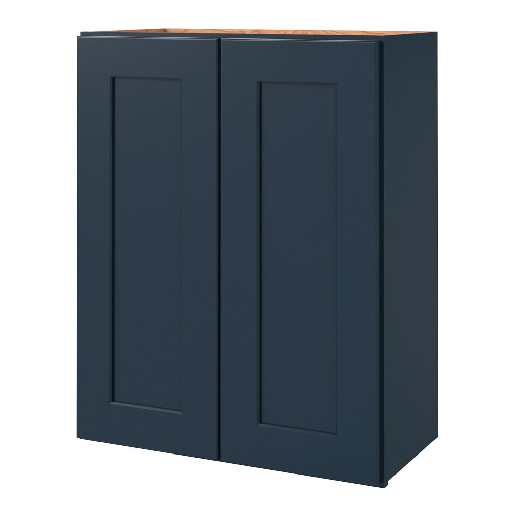 allen + roth Port 24-in W x 30.125-in H x 12-in D Navy Wall Fully Asse ...