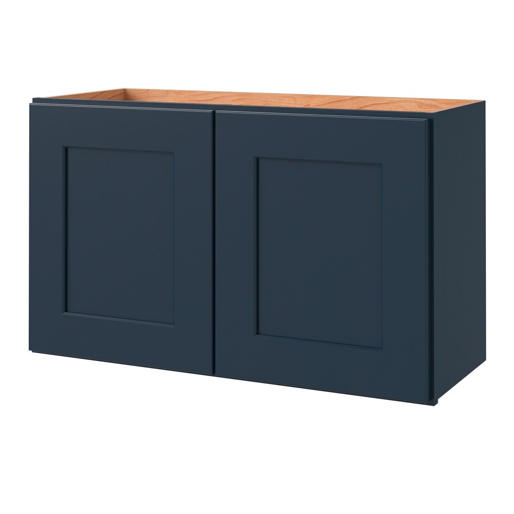 allen + roth Port 30-in W x 18.125-in H x 12-in D Navy Wall Fully Asse ...
