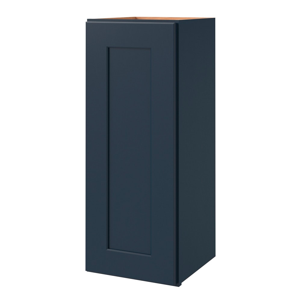 allen + roth Port 12-in W x 30.125-in H x 12-in D Navy Wall Fully Asse ...