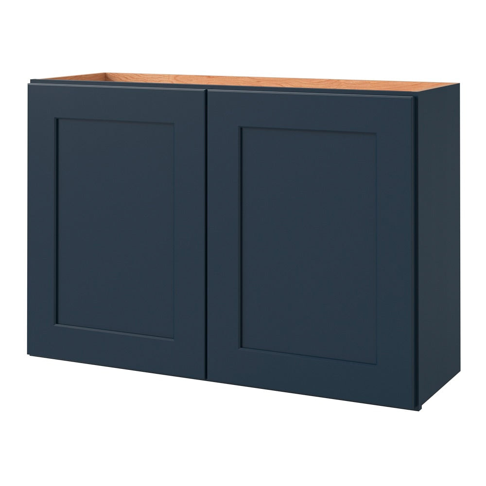 allen + roth Port 36-in W x 24.5-in H x 12-in D Navy Wall Fully Assemb ...
