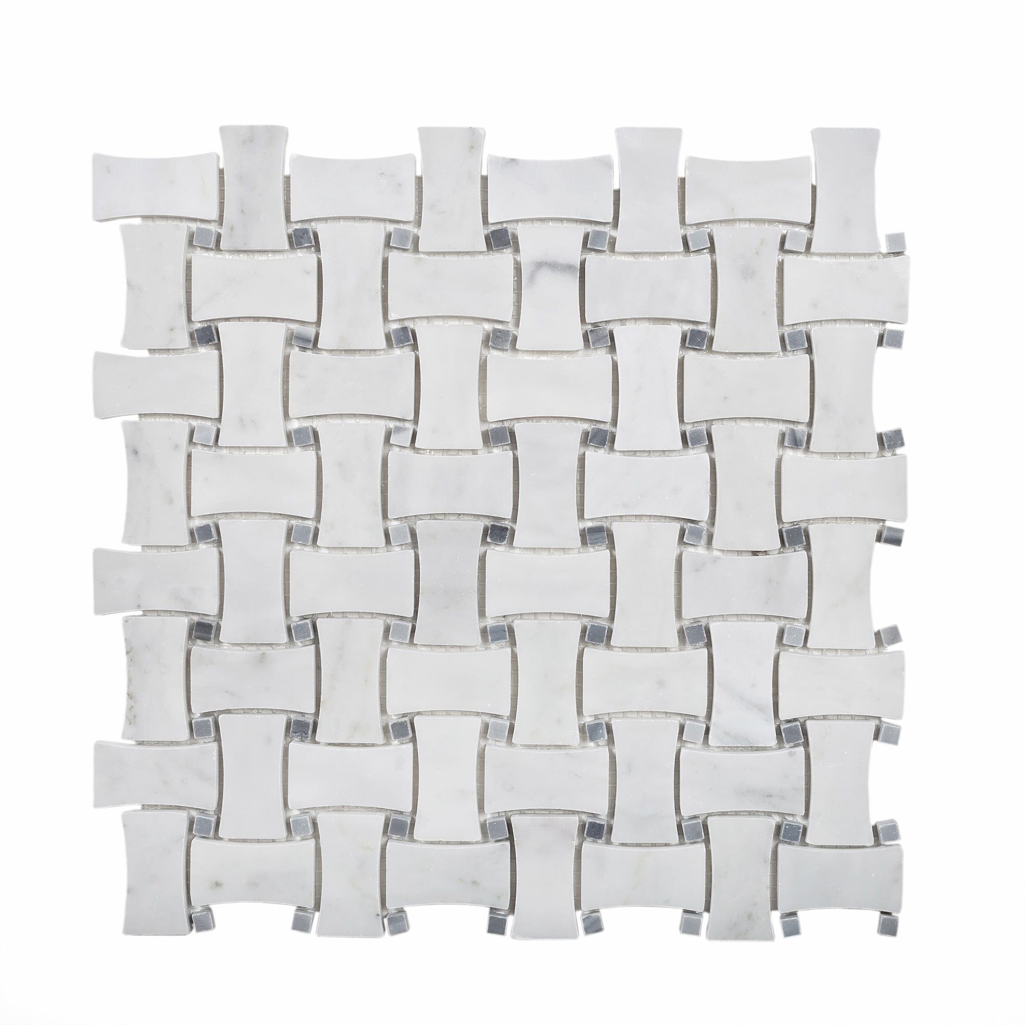 Apollo Tile Gray 12-in x 12-in Polished Natural Stone Marble Basketwea ...