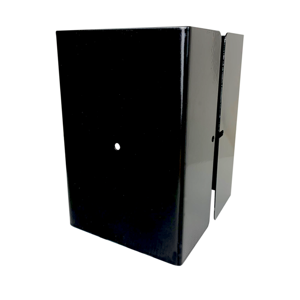 Fence Armor Pro Protection Post Guard 3.5-in Powder Coated Black Galva ...