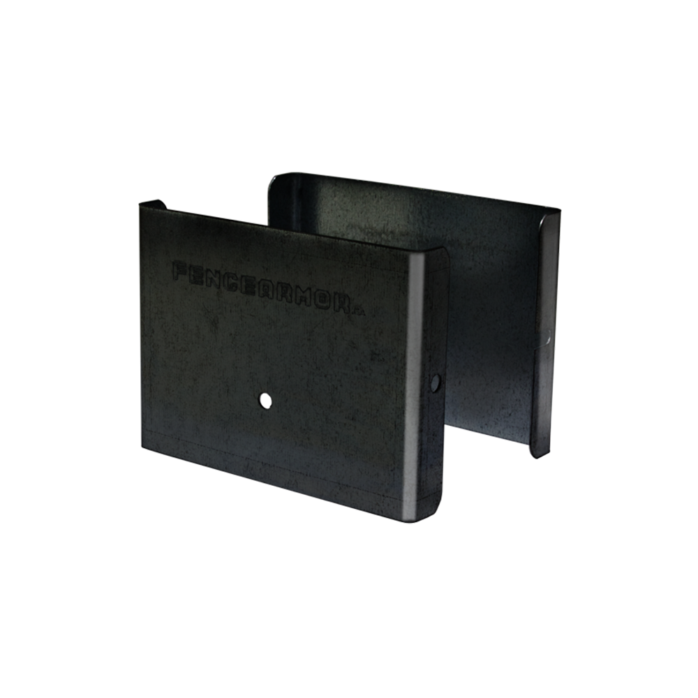 Fence Armor Demi Protection Post Guard 3.5-in Powder Coated Black Galv ...