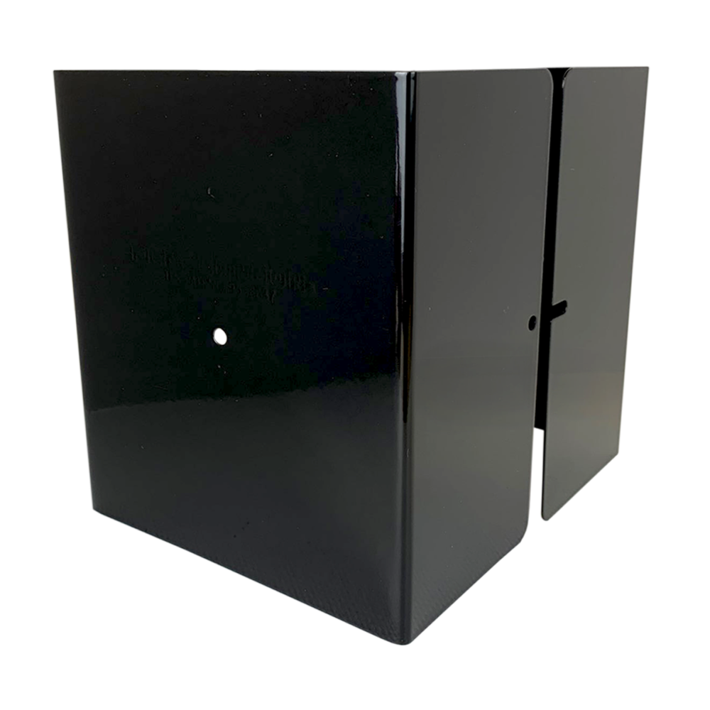 Fence Armor Pro Protection Post Guard 6-in Powder Coated Black Galvani ...