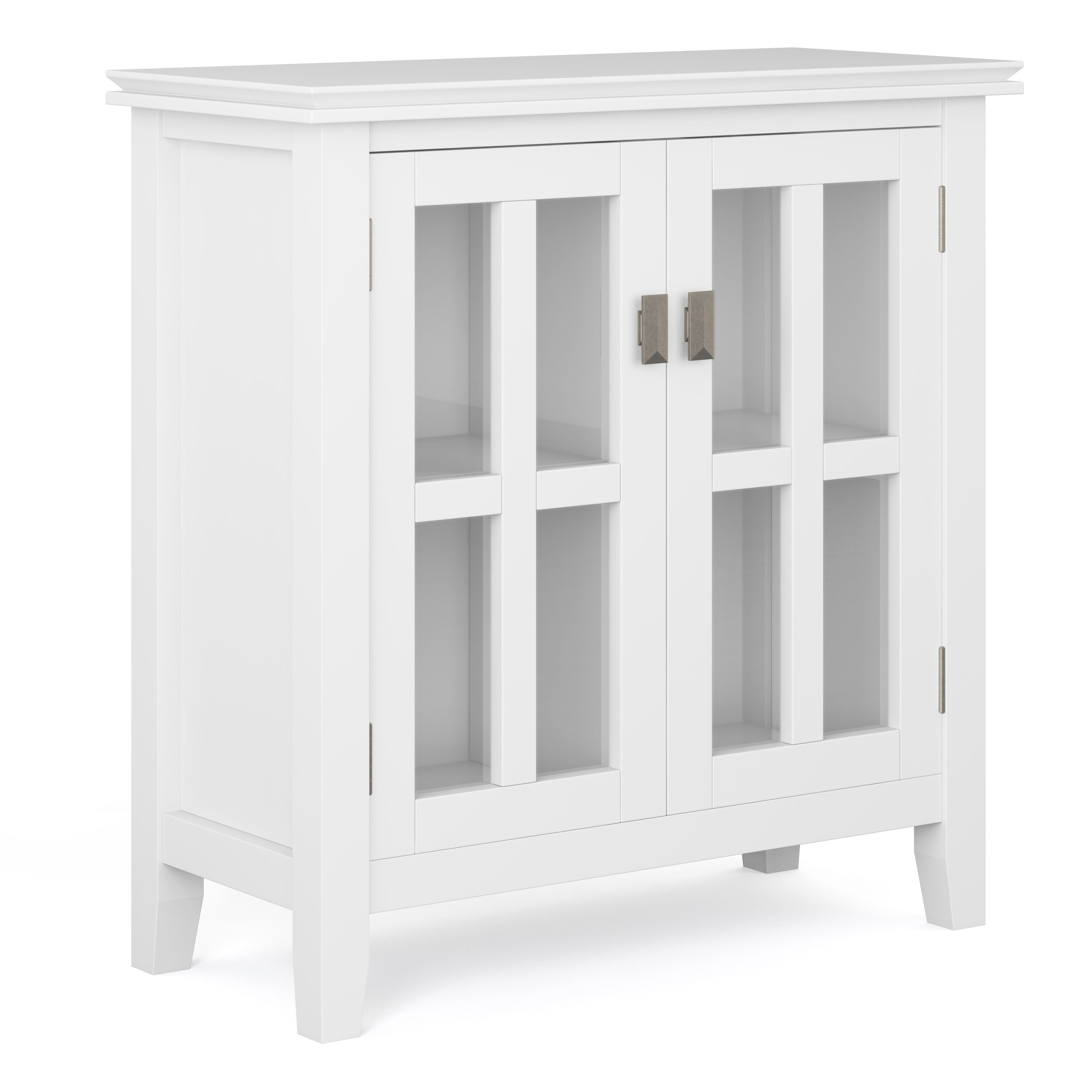 Simpli Home Artisan White Transitional Wood Media Cabinet – Super Arbor