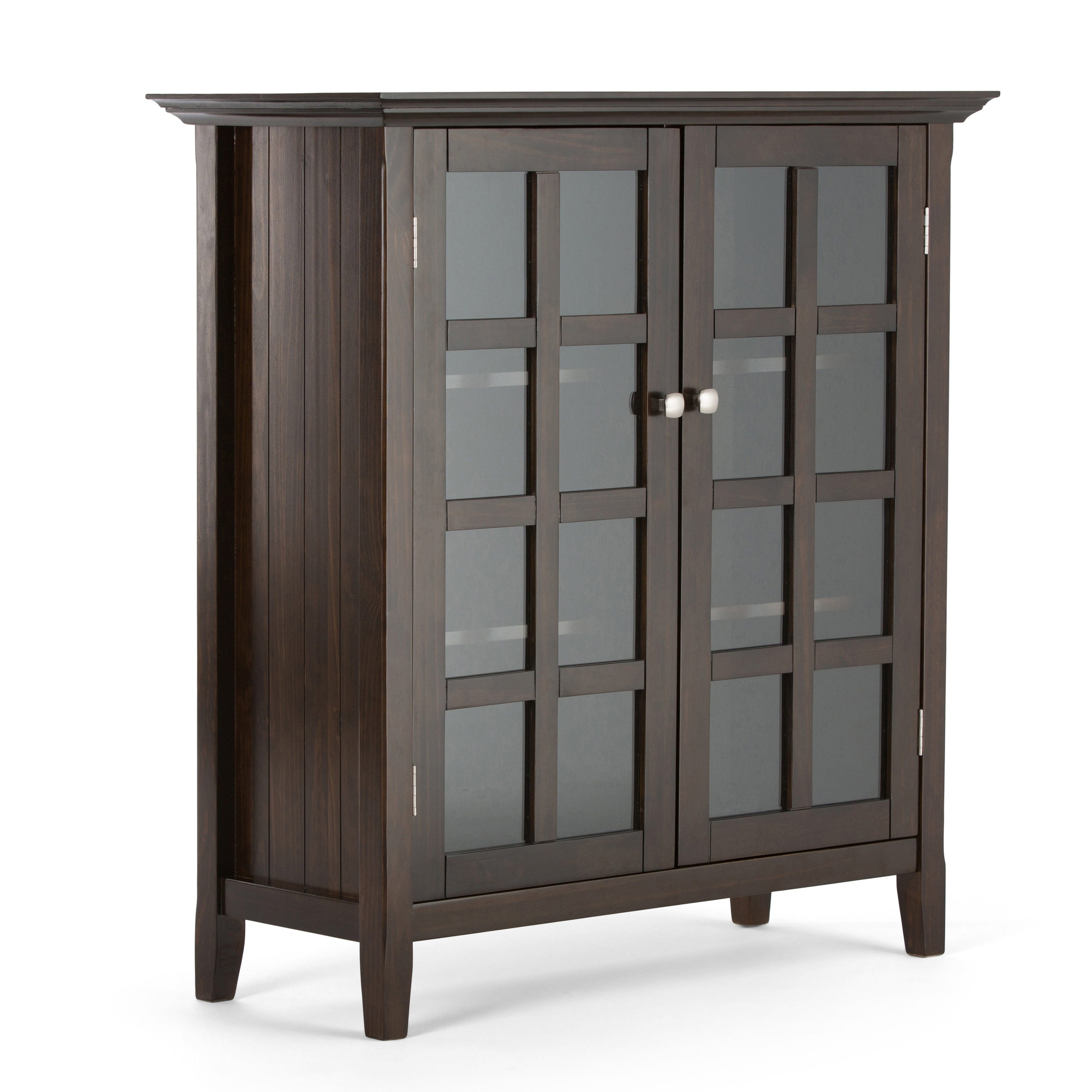 Simpli Home Acadian Brunette Brown Transitional Wood Media Cabinet ...