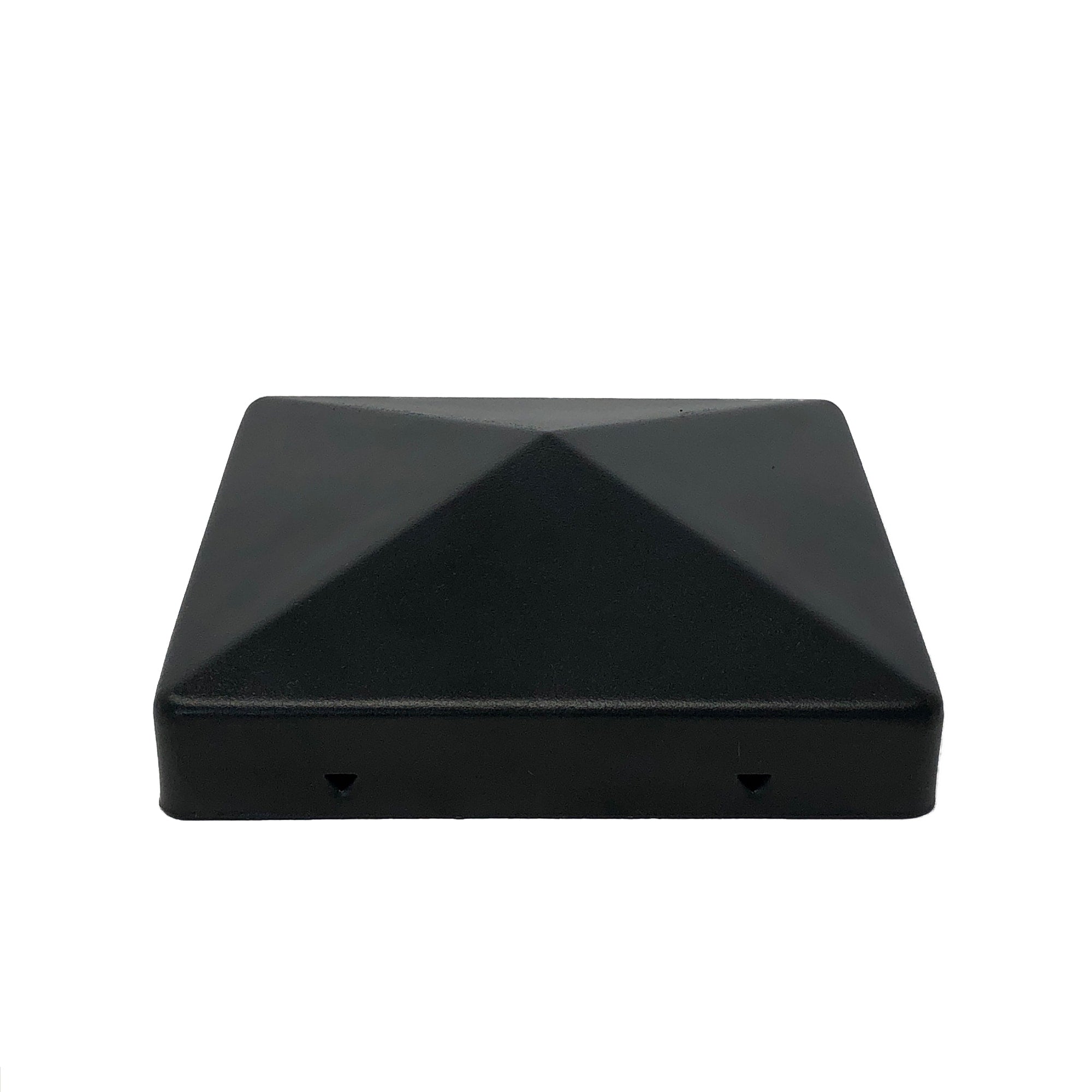 Nuvo Iron 4-in x 4-in Black Painted Galvanized Steel Deck Post Cap ...