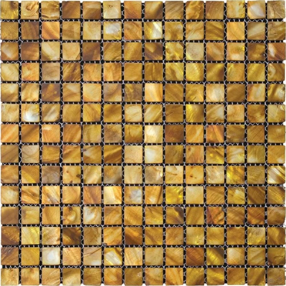 Apollo Tile (Sample) Wall Gold Natural Shells 4-in x 4-in Polished Mar ...